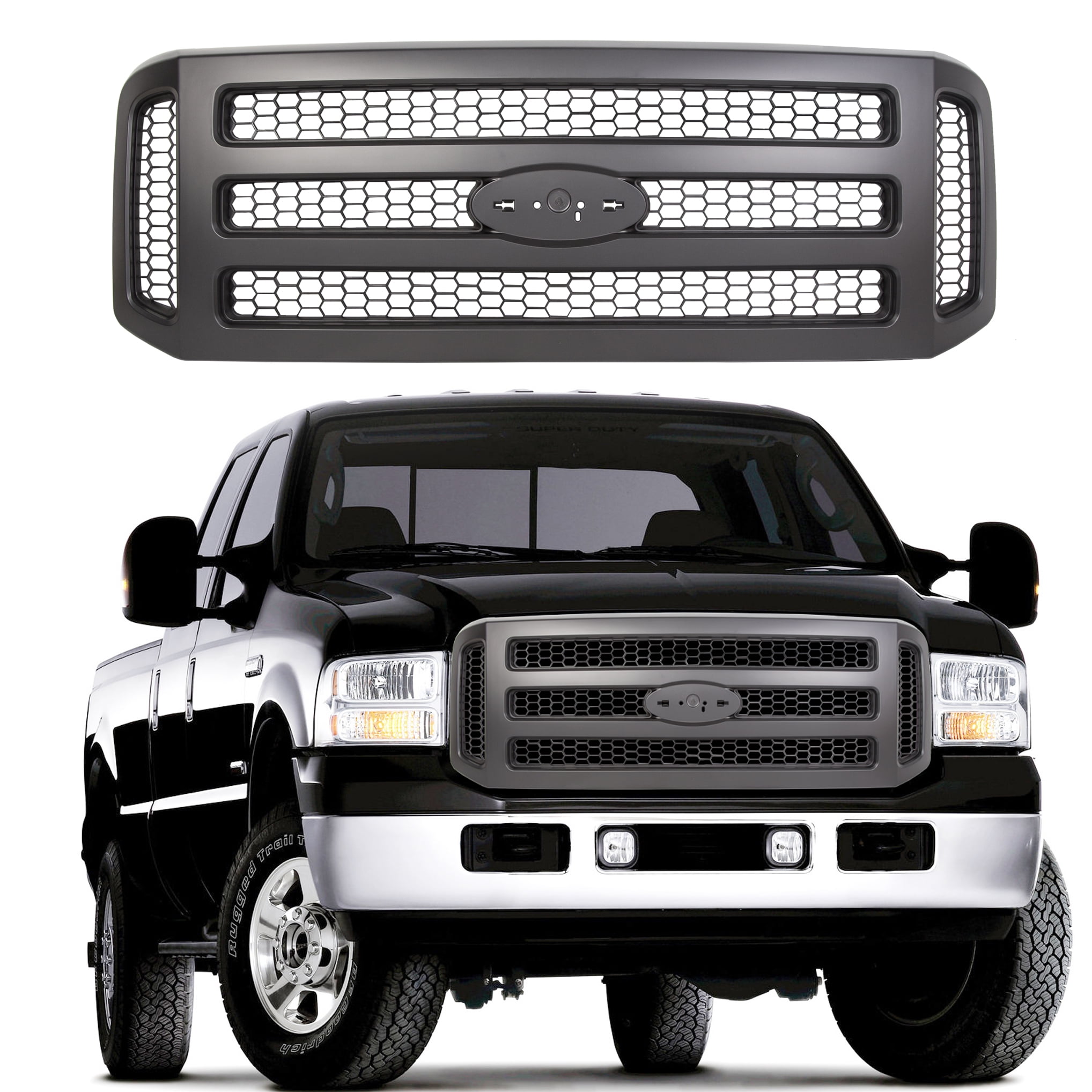 KOJEM Front Grille Fit for 2005-2007 Ford F250 F350 F450 F550 Super ...