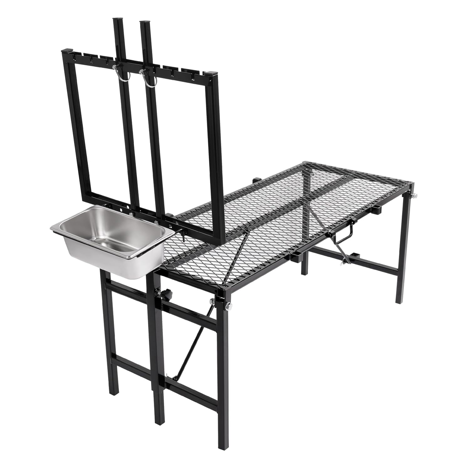 KOJEM Goat Milking Stand w/Removable Feeding Tray Adjustable Head Piece Sheep Goat Trimming ...