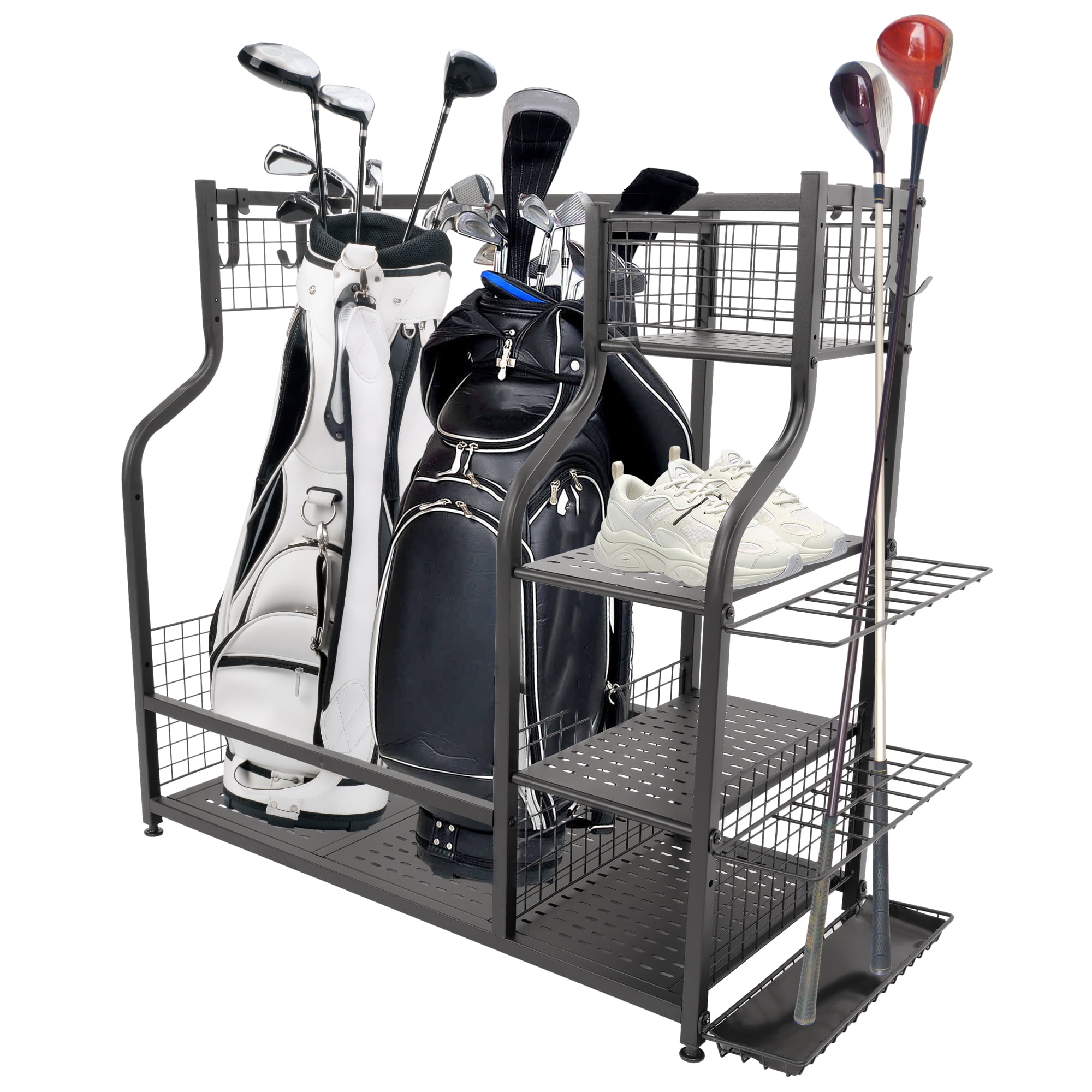 KOJEM Golf Storage Garage Organizer, Golf Bag Storage Stand and Other ...