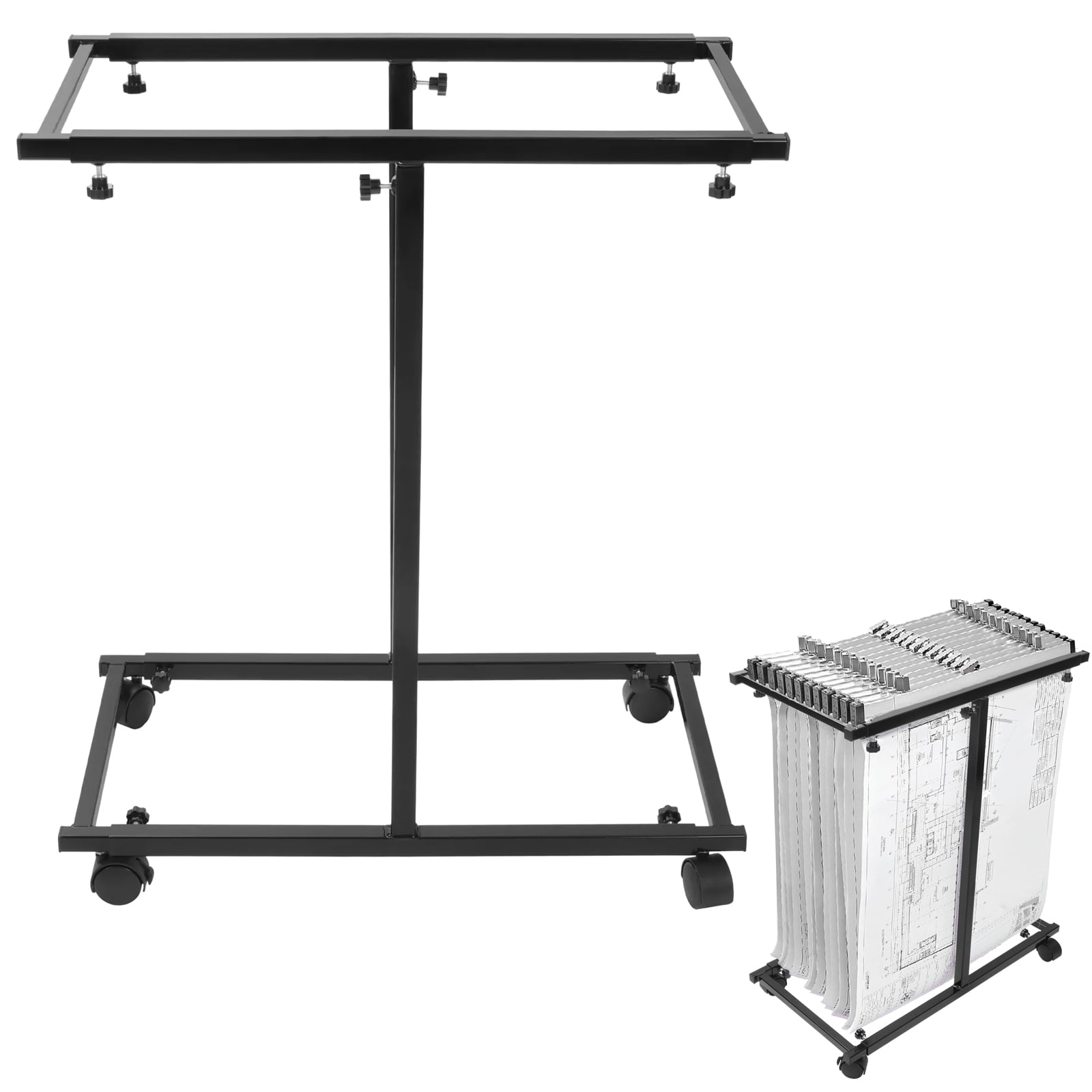 KOJEM Mobile Blueprint Storage Rack,Adjustable and Portable Vertical ...