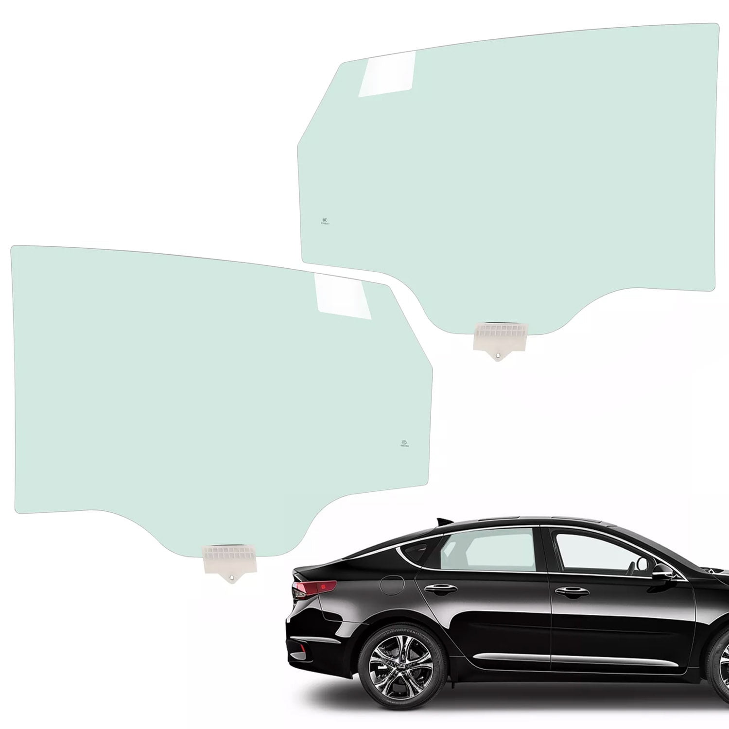 KOJEM Pair Rear Side Door Windows Compatible with 2016-2020 Kia Optima ...