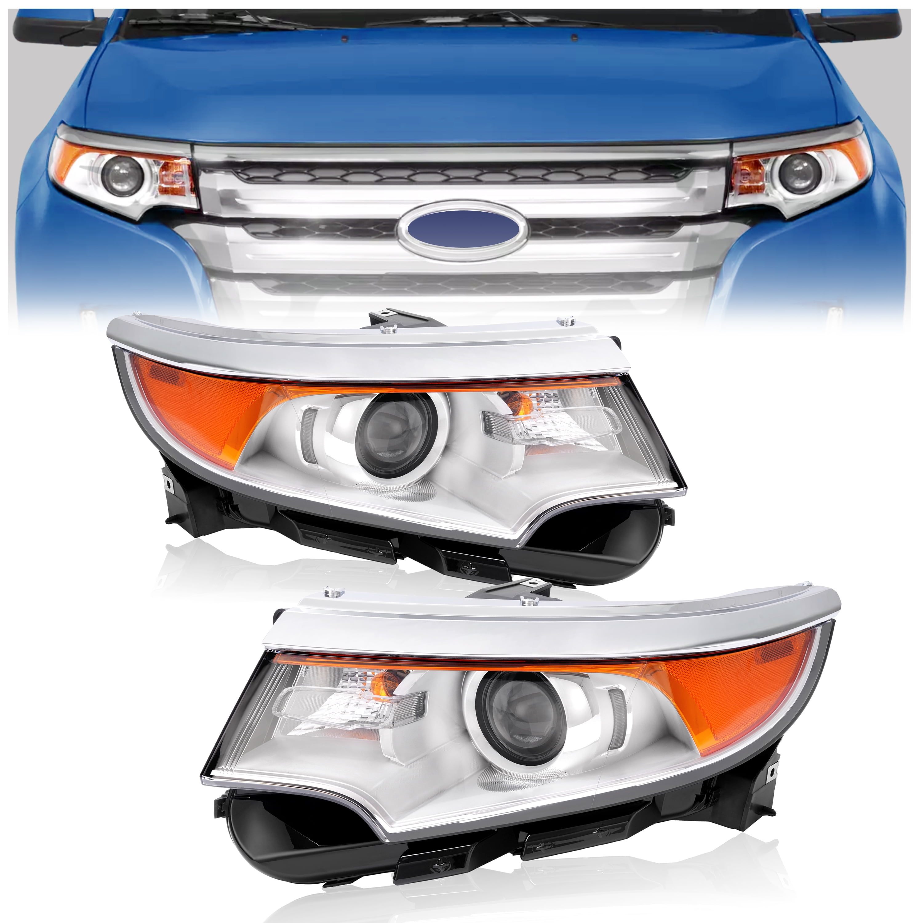 KOJEM Projector Headlights Compatible with 2011-2014 Ford Edge ...