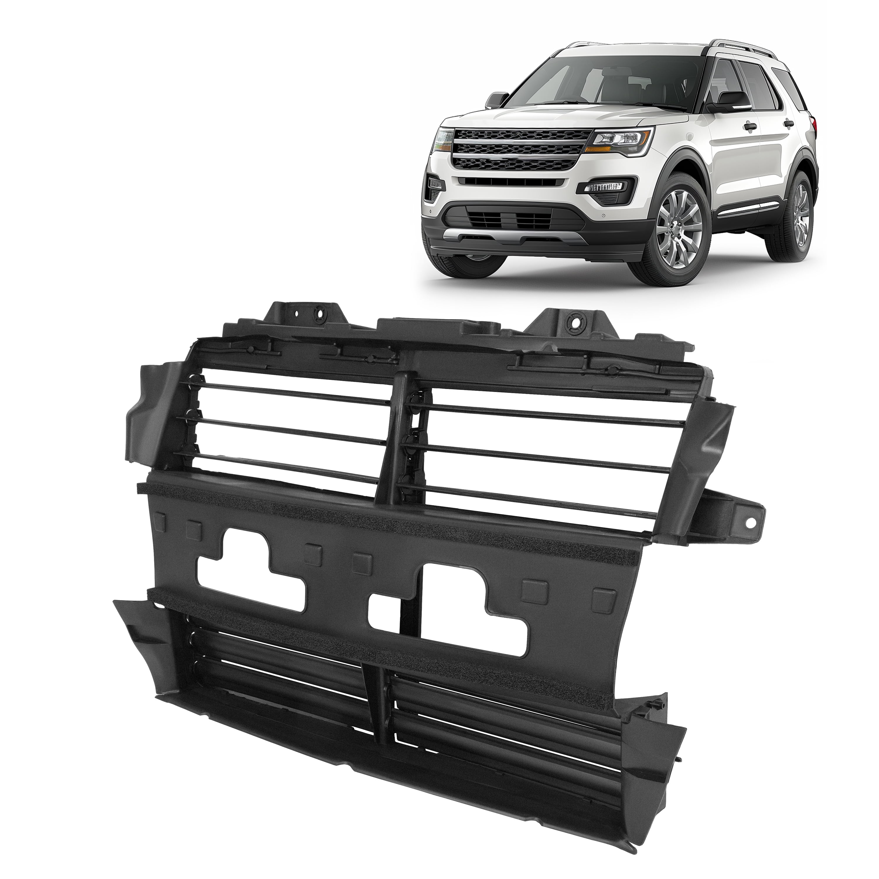 KOJEM Radiator Shutter Assembly Compatible with 2013-2019 Ford Explorer ...
