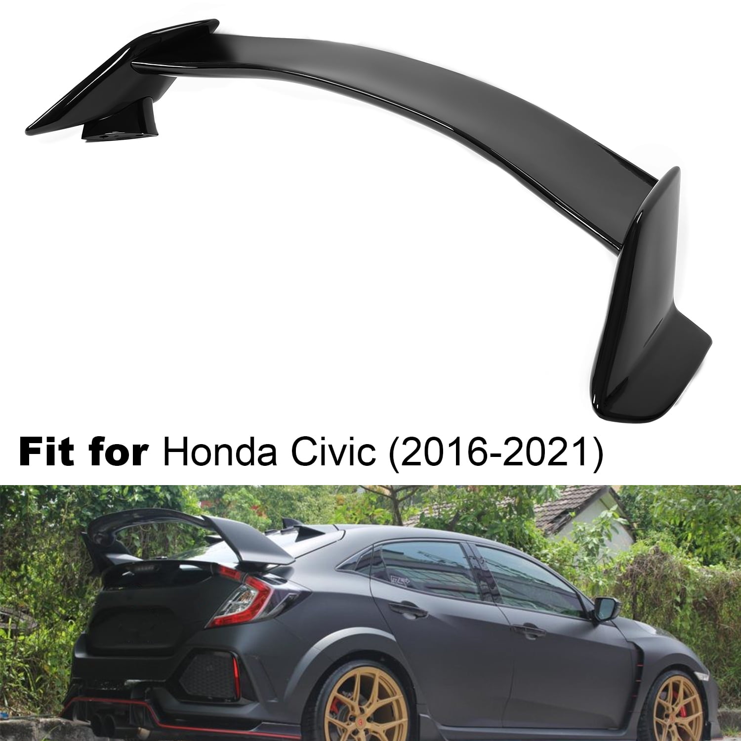 KOJEM Rear Trunk Spoiler for 2016-2021 Honda Civic Hatchback Type-R ...