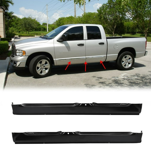 KOJEM Rocker Panels Kit for Dodge Ram 1500 2500 3500 4 Door Quad Cab ...