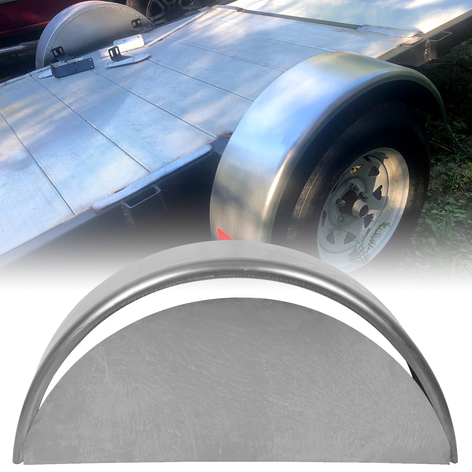 KOJEM Steel Single Axle Trailer Fender with High Back Skirt, Fits 14 ...
