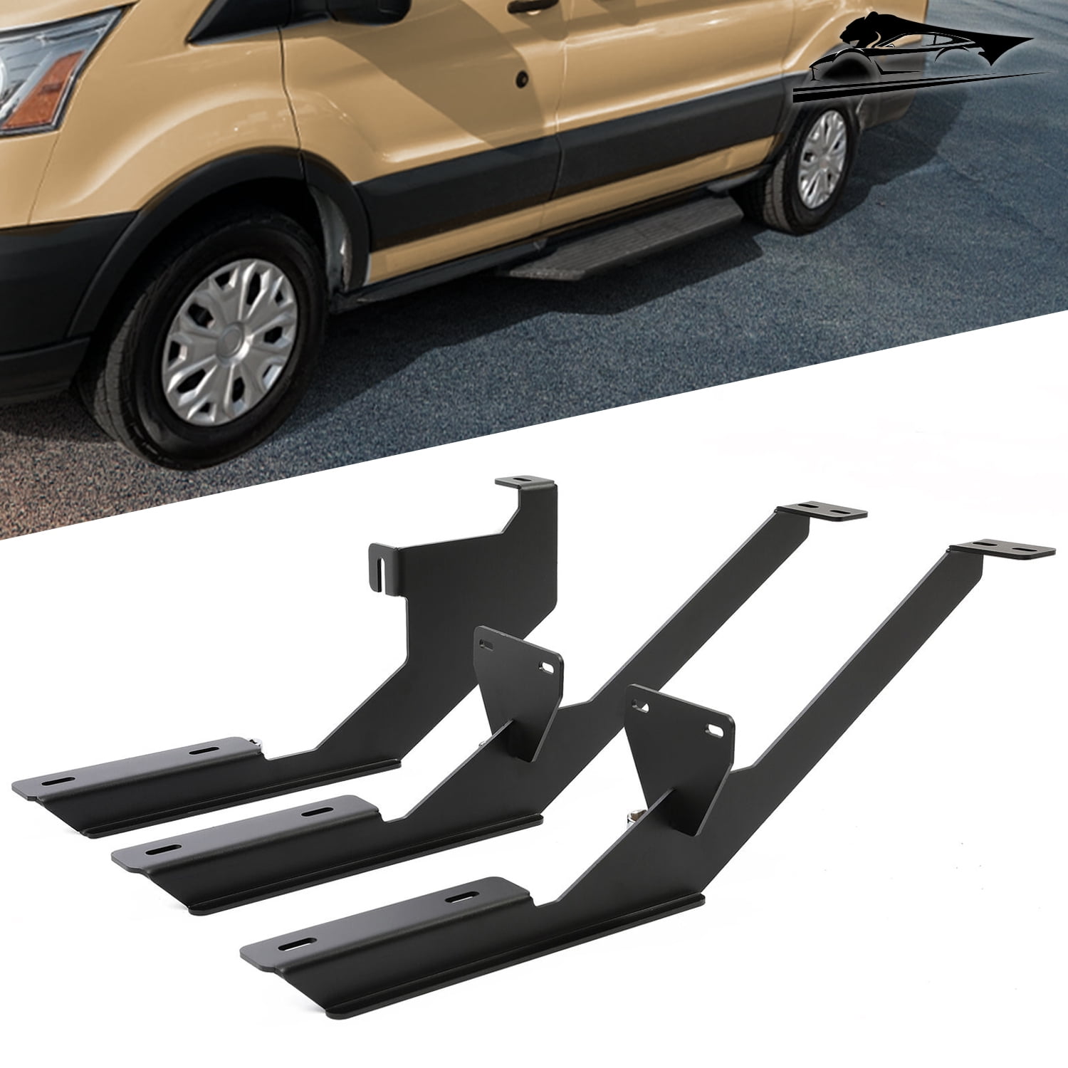 KOJEM Running Board Bracket Fit for 2015-Up Ford Transit 150 250 350 ...