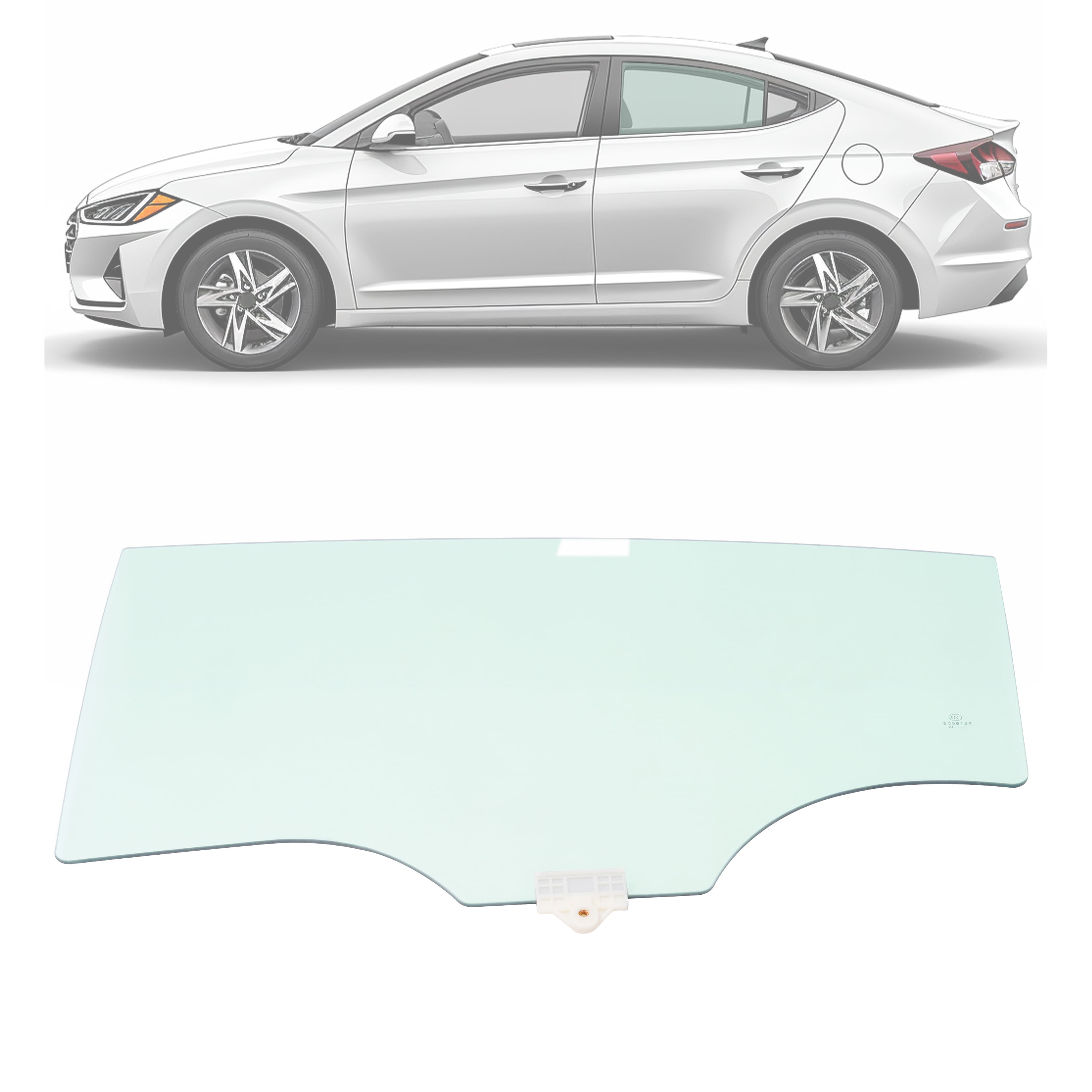 KOJEM Side Door Glass Compatible with 2017-2020 Hyundai Elantra 4 Door ...