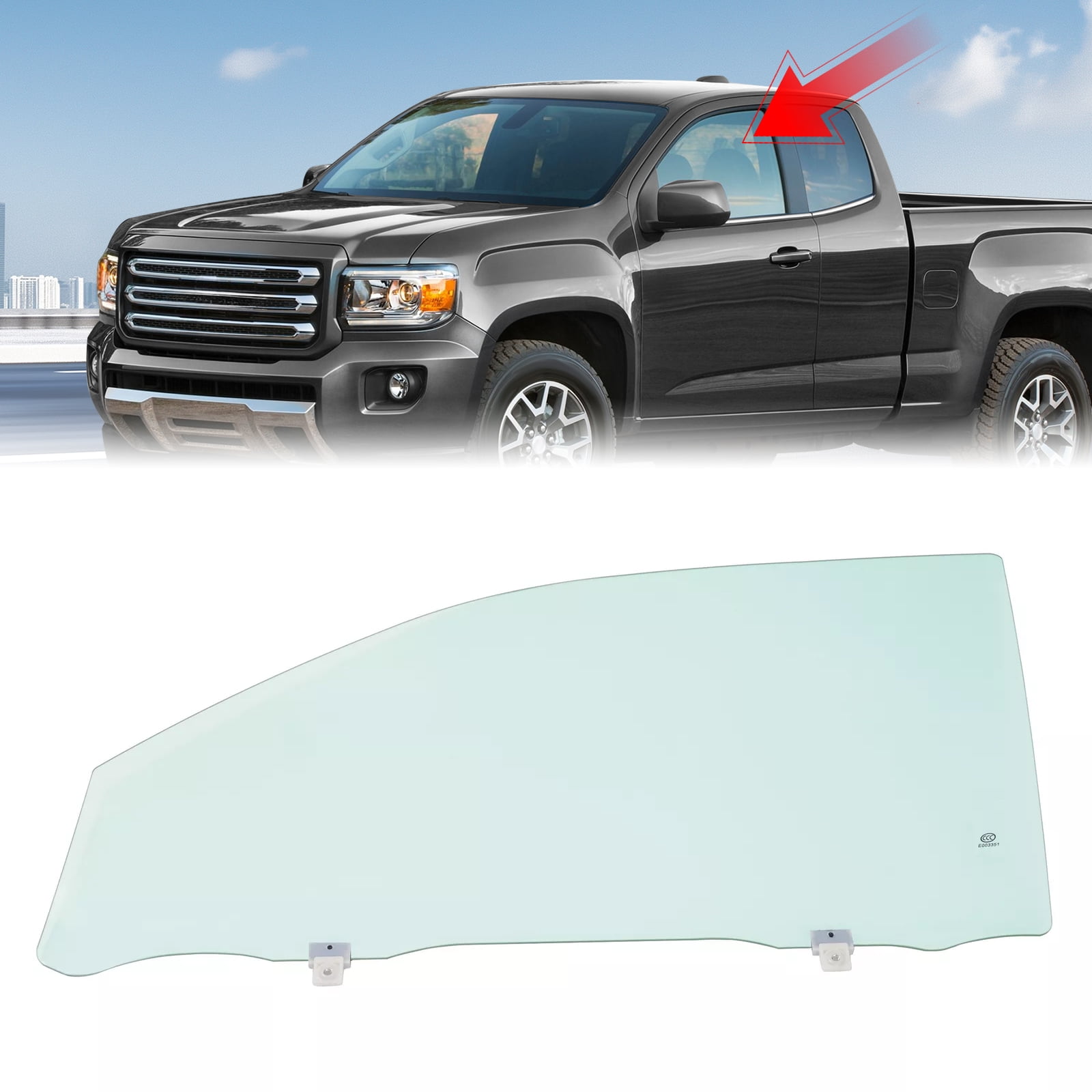 KOJEM Side Door Glass for 2004-2012 Chevrolet Colorado & GMC Canyon ...