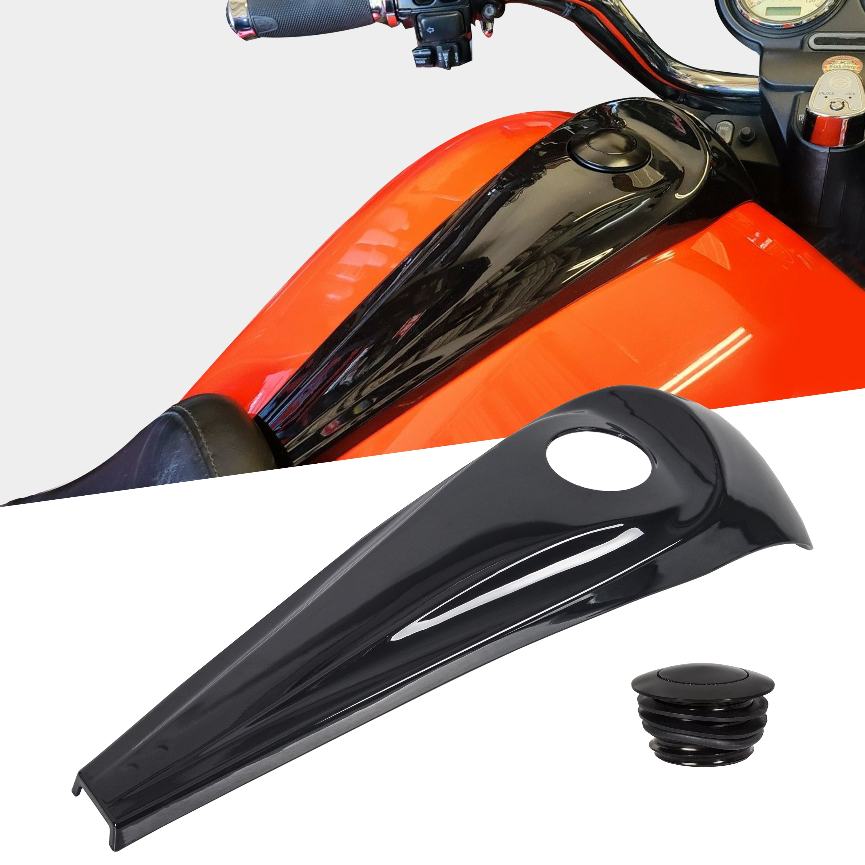 KOJEM Smooth Dash Fuel Console&Gas Tank Cap Cover Compatible with 2008 ...