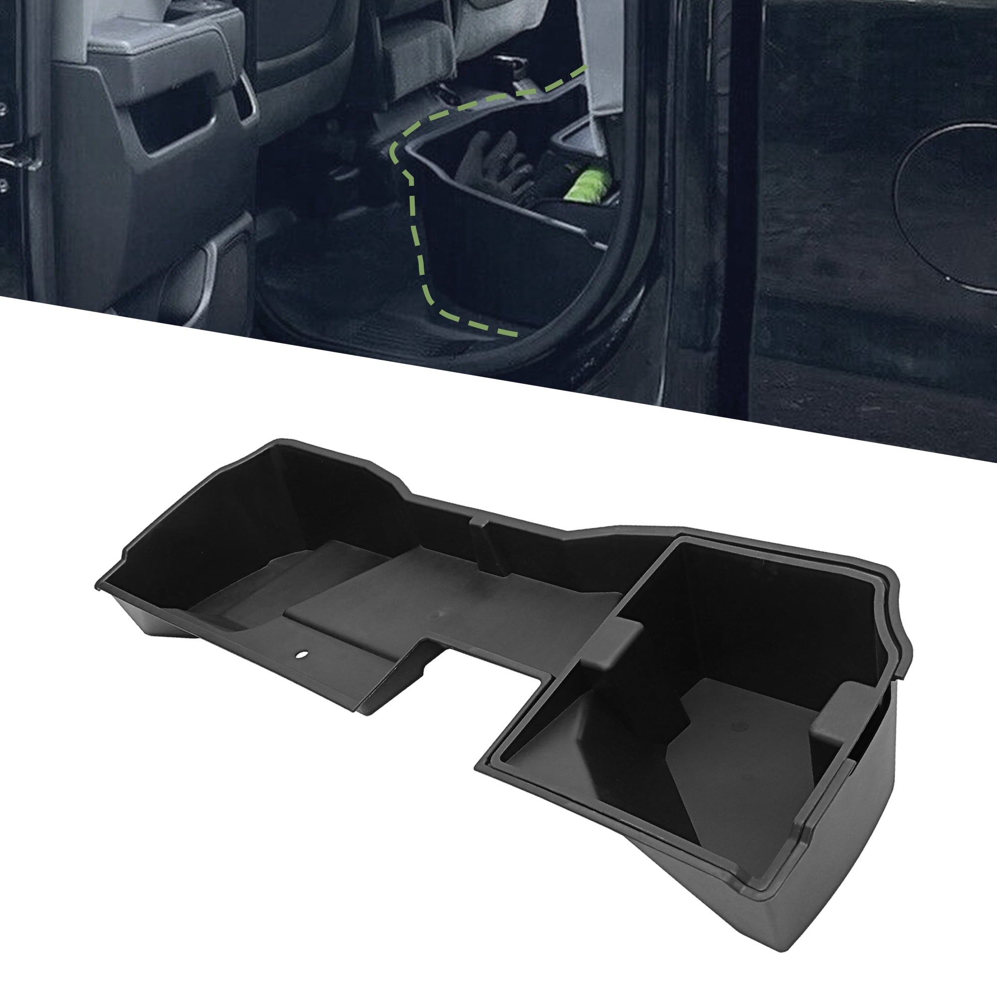 KOJEM Rear Under Seat Storage Box for Silverado/Sierra 2014-2018, 1500 ...