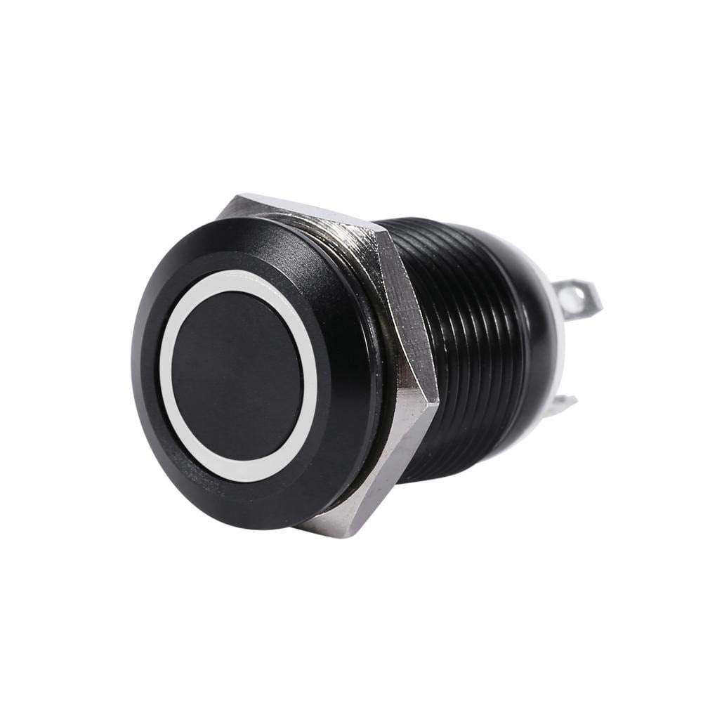 KOK-12V LED Power Switch Push Button Switch, 12mm Waterproof Metal ...