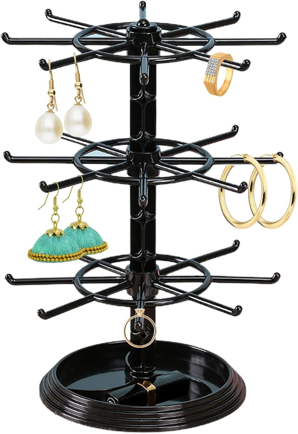 KOK-3 Tier Rotating Jewelry Display Rack Holder, Jewelry Tree Bracelet ...