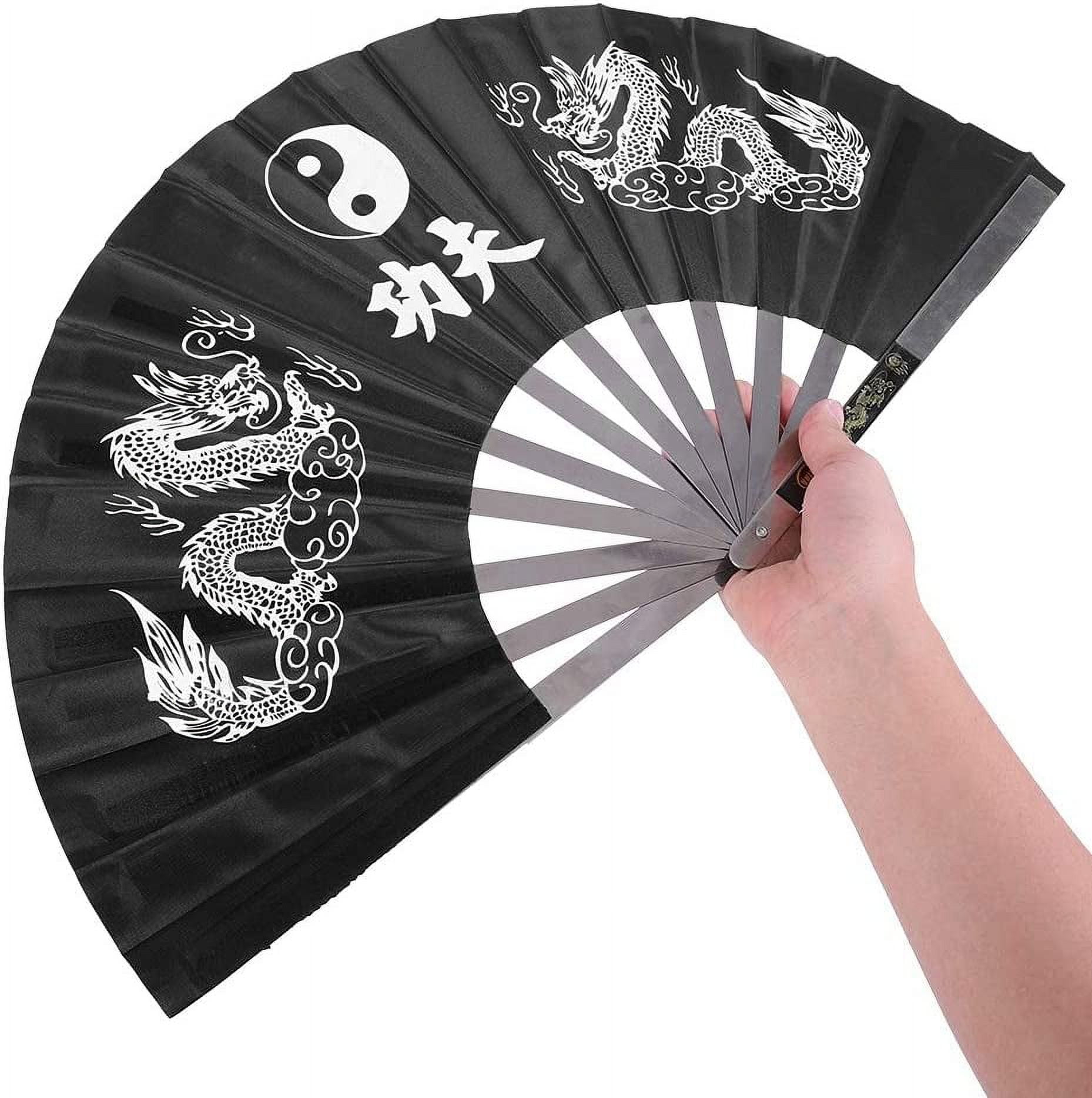 KOK-Folding Hand Fan Stainless Steel Tai Chi Fan Kung Fu Fan Karate ...