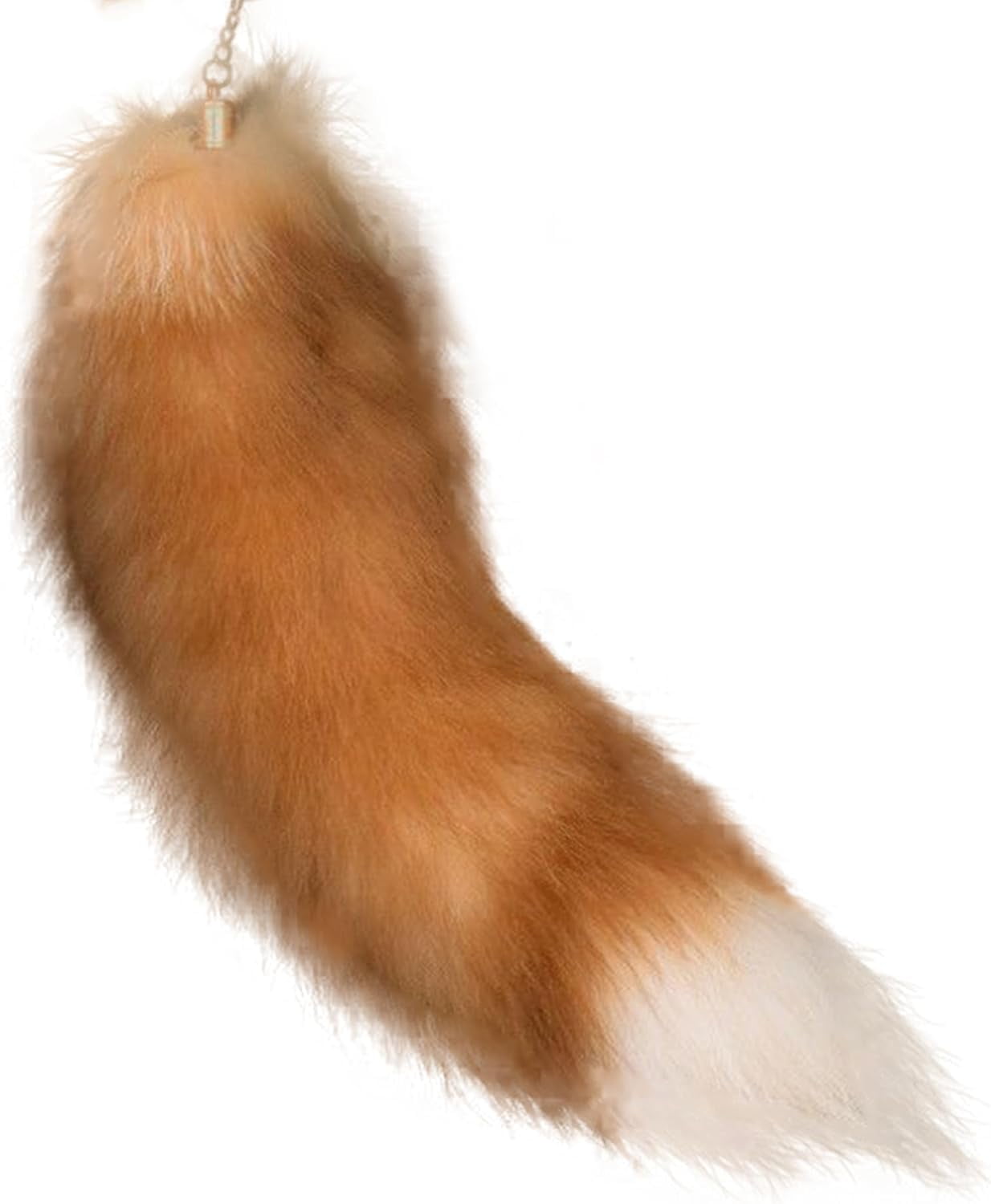 KOK-Fox Tail Keychain, Fluffy Fur Wolf Tail Keychain, Faux Therian Tail ...