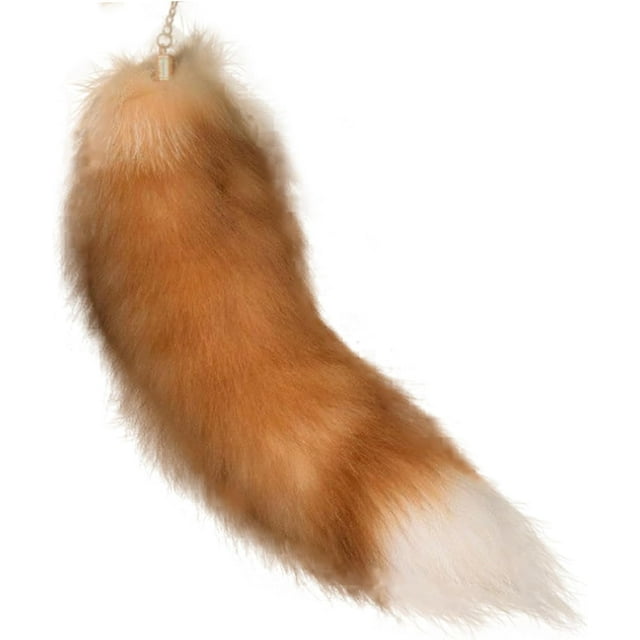 KOK-Fox Tail Keychain, Therian Tail, 40cm Fox Tail Keychain Fashion ...