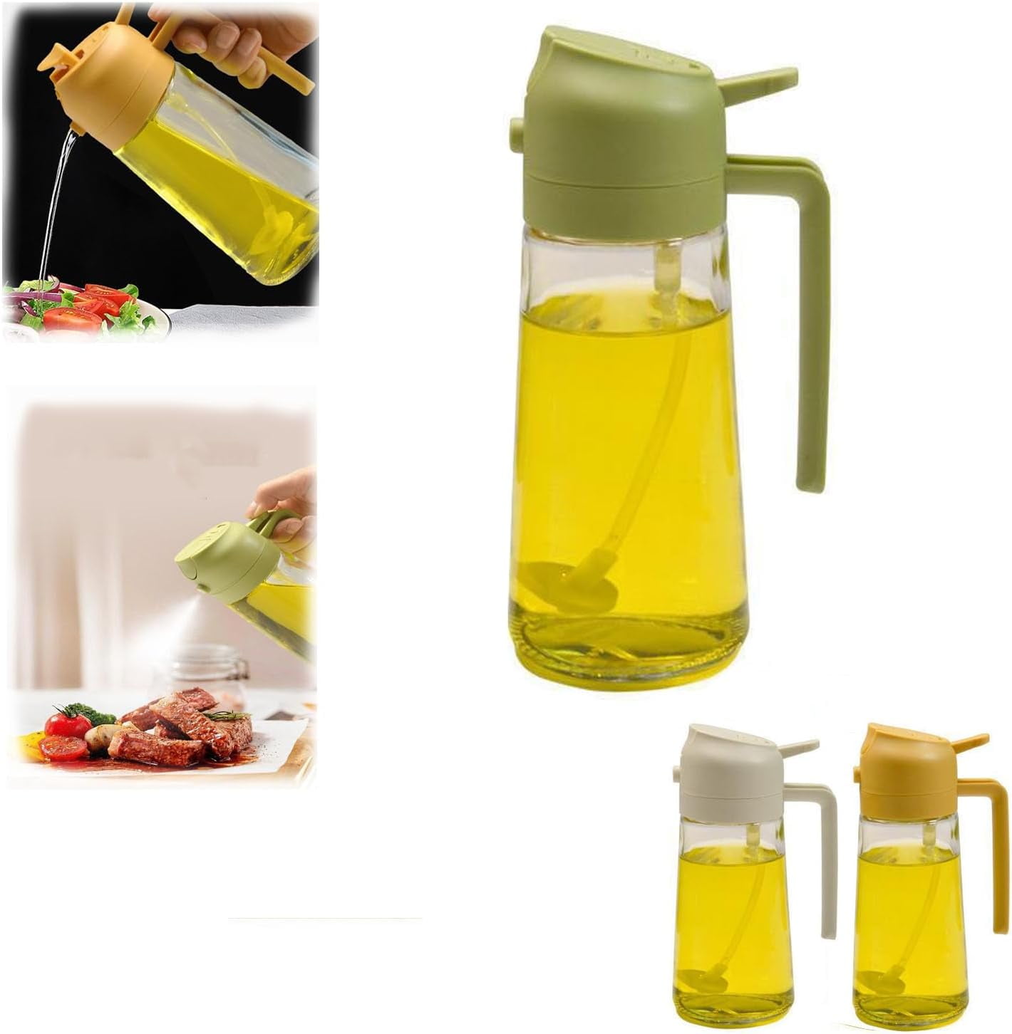 KOK-Impressively Oil Sprayer,Evermire Two in One Oil Dispenser ...