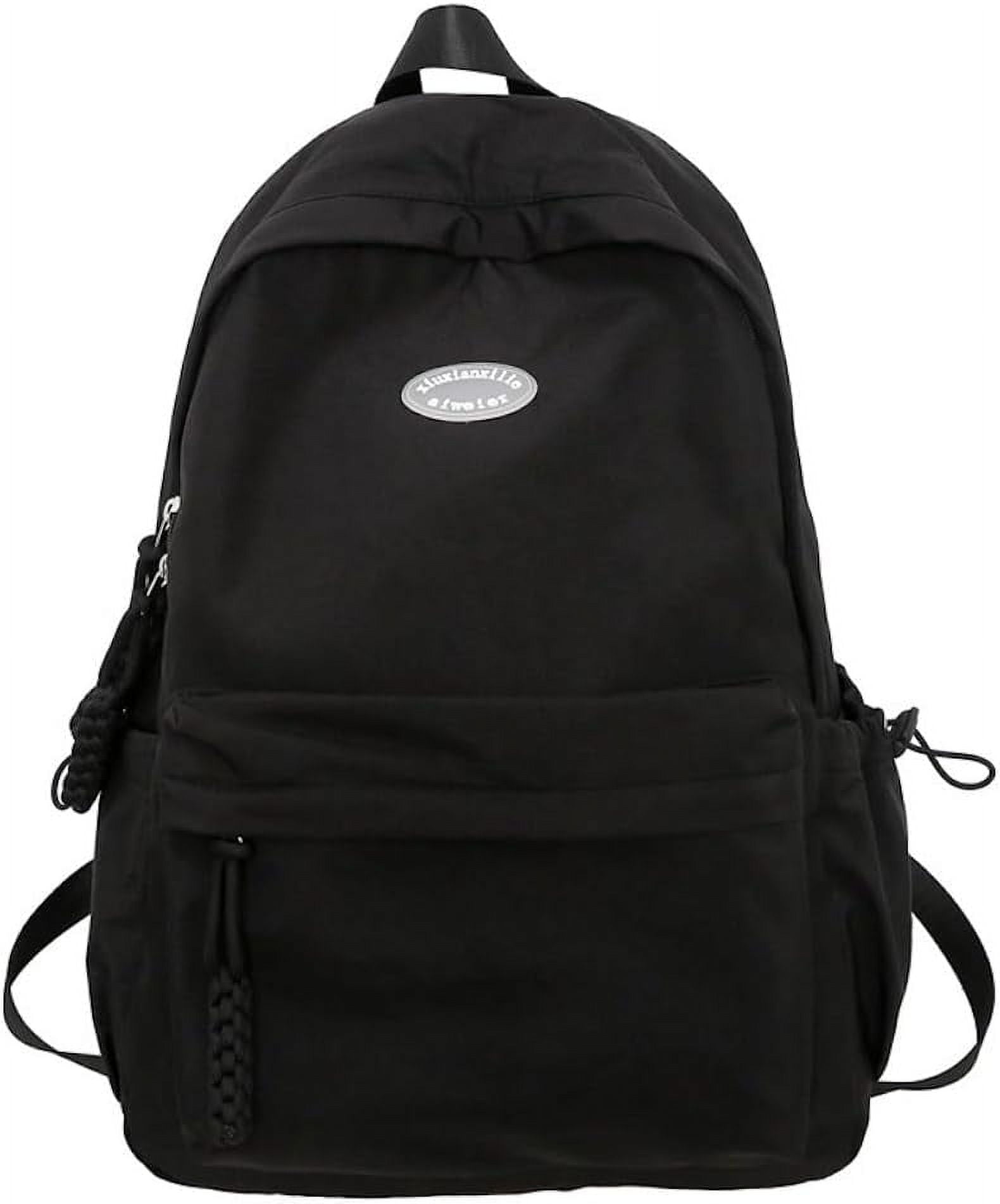 KOK-Korean Style Backpack Lightweight Waterproof Solid Color Backpack ...