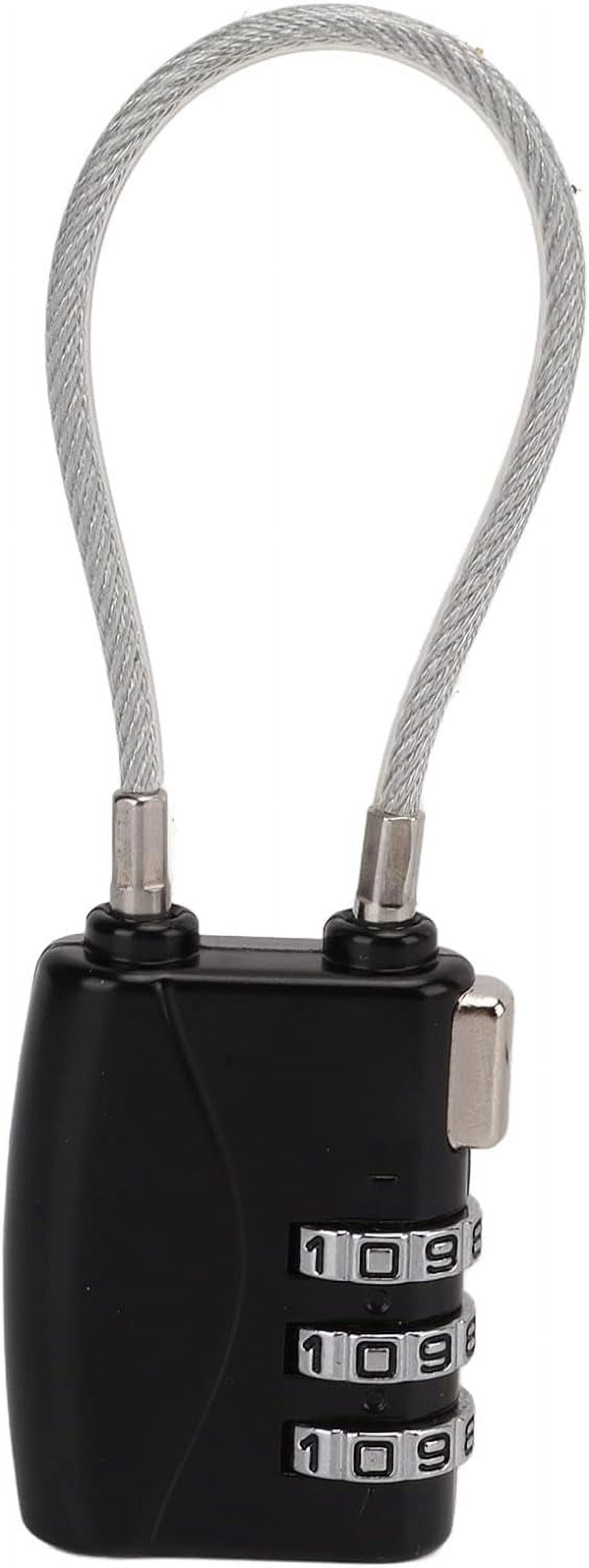 LYY-Luggage Lock Cable Lock Padlock 3 Dial Combination for Luggage ...