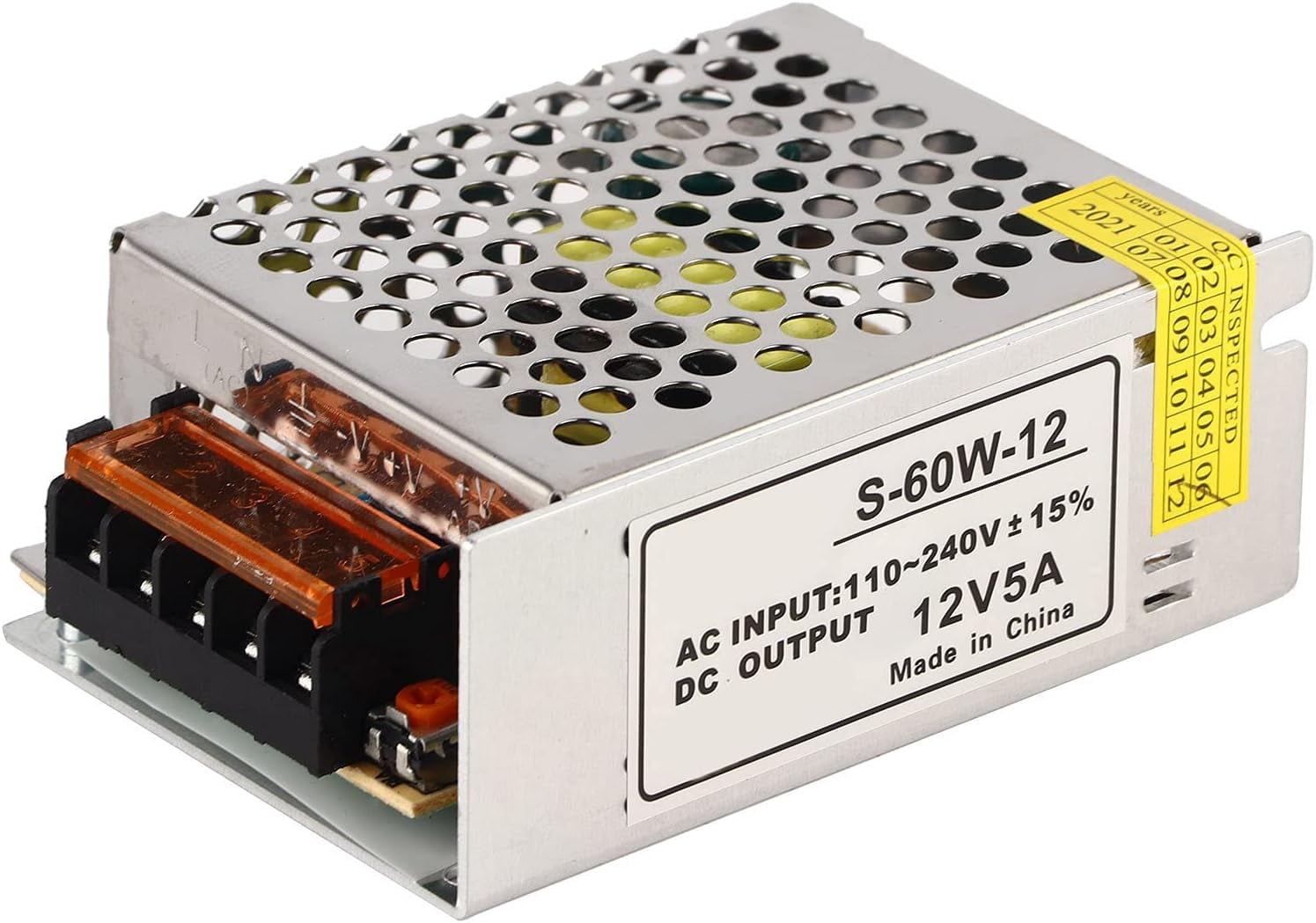 KOK-Power Supply, 5A 12V AC DC Voltage Converter Universal Regulated ...