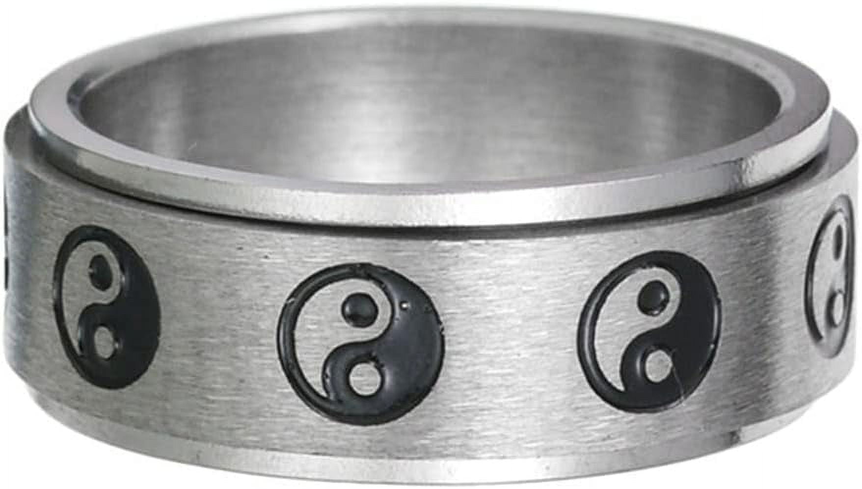 KOK-Tai-Chi Ring Yin Yang Rotating Spinner Ring Chinese Style Band ...