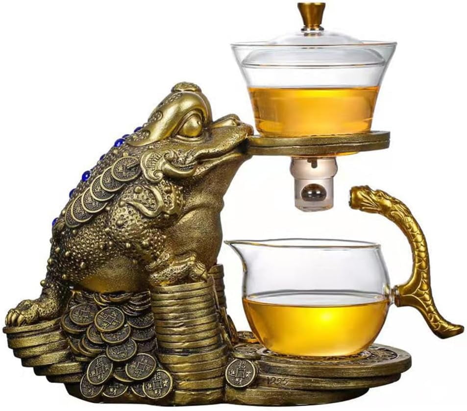 KOK-Toad Tea Brewer TeapotMagnetic TeapotSemi Automatic Tea SetLazy ...