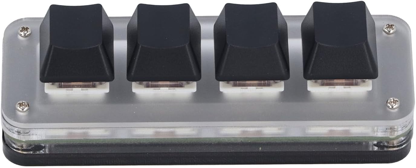 KOK-USB Mini 4 Key Keypad, One Handed Mechanical Gaming Keyboard ...