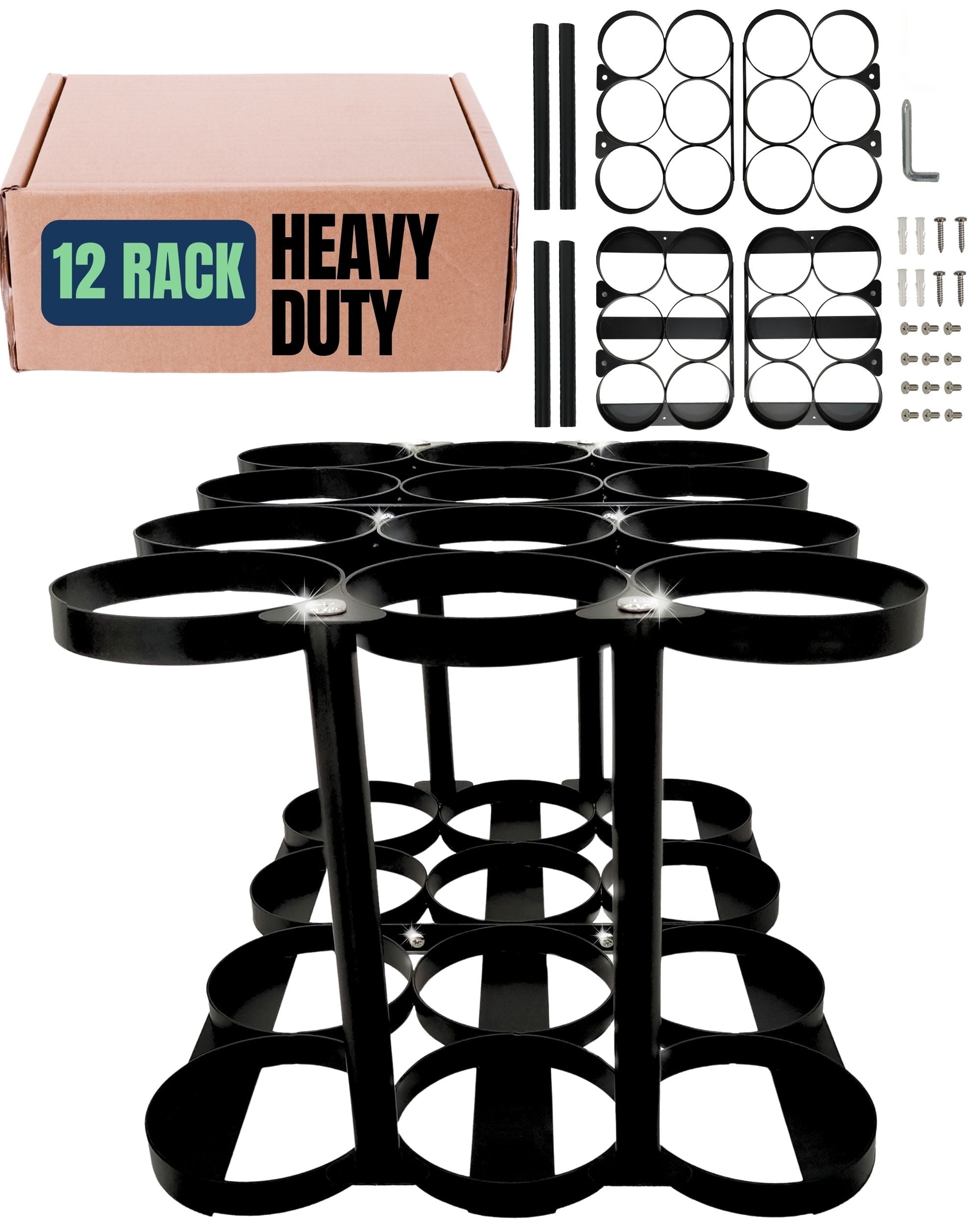 KOKAND Detachable Oxygen Tank Holder (12) for E, D, M9/C Size Cylinders ...