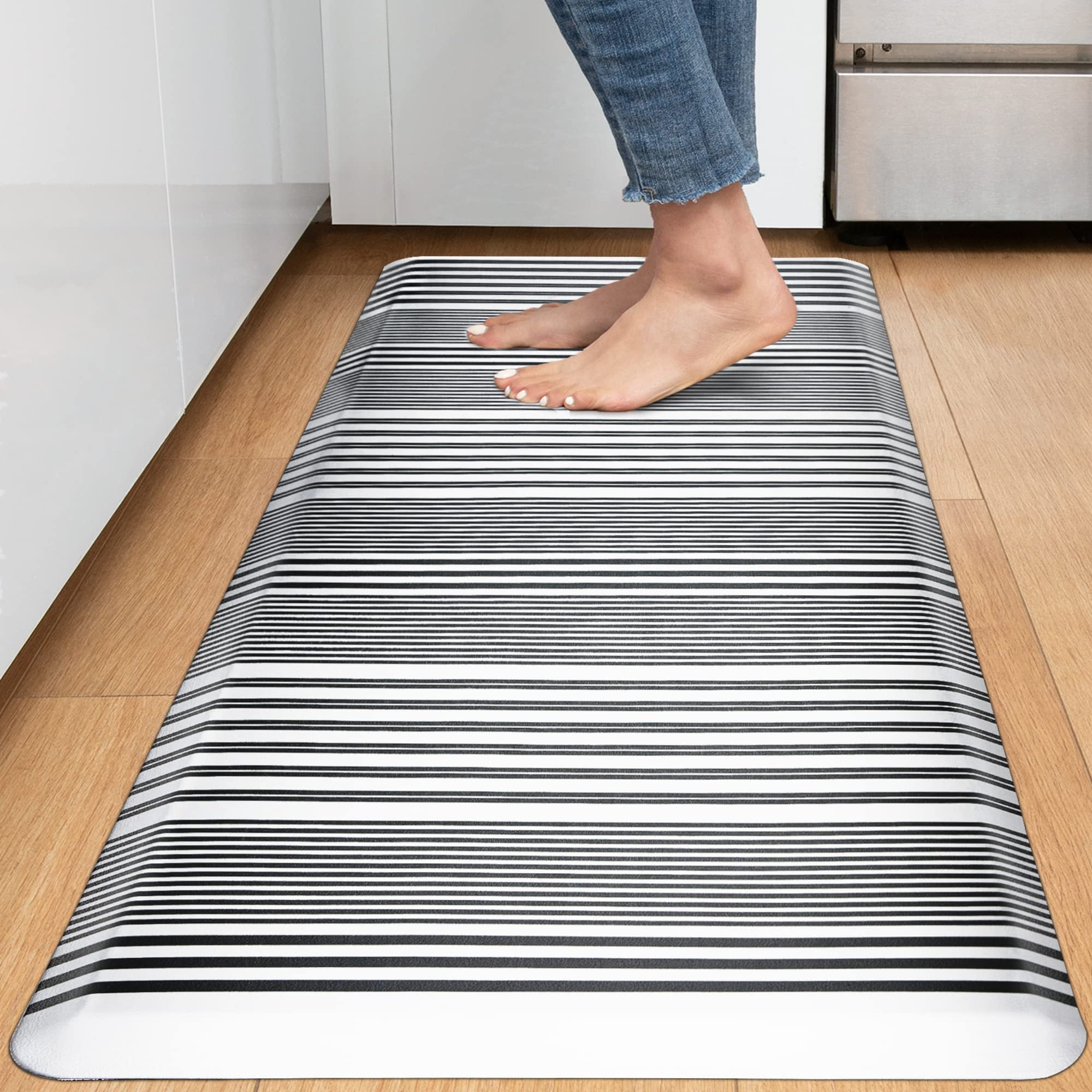 KOKHUB Kitchen Mat,1/2 Inch Thick Cushioned Anti Fatigue Waterproof ...