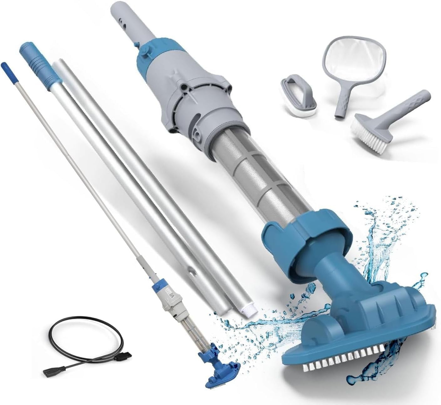 KOKIDO 5 in 1 Rechargeable Spa Hot Tub Vacuum Cleaner Set with 3 Hand ...