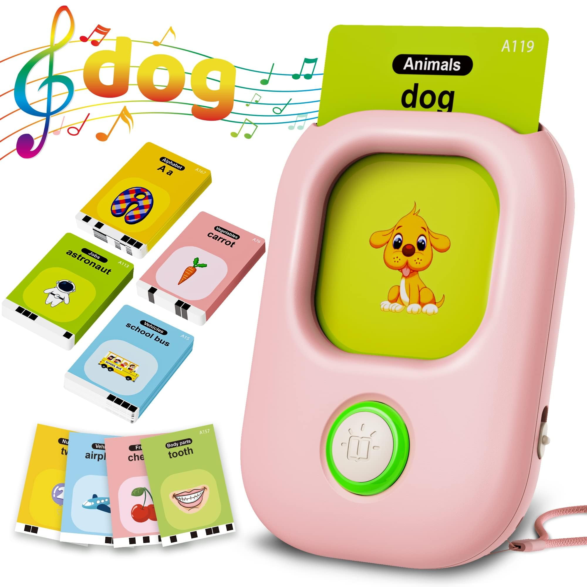 KOKODI Toddler Toys Talking STF9 Flash Cards for Girls Old Birthday ...