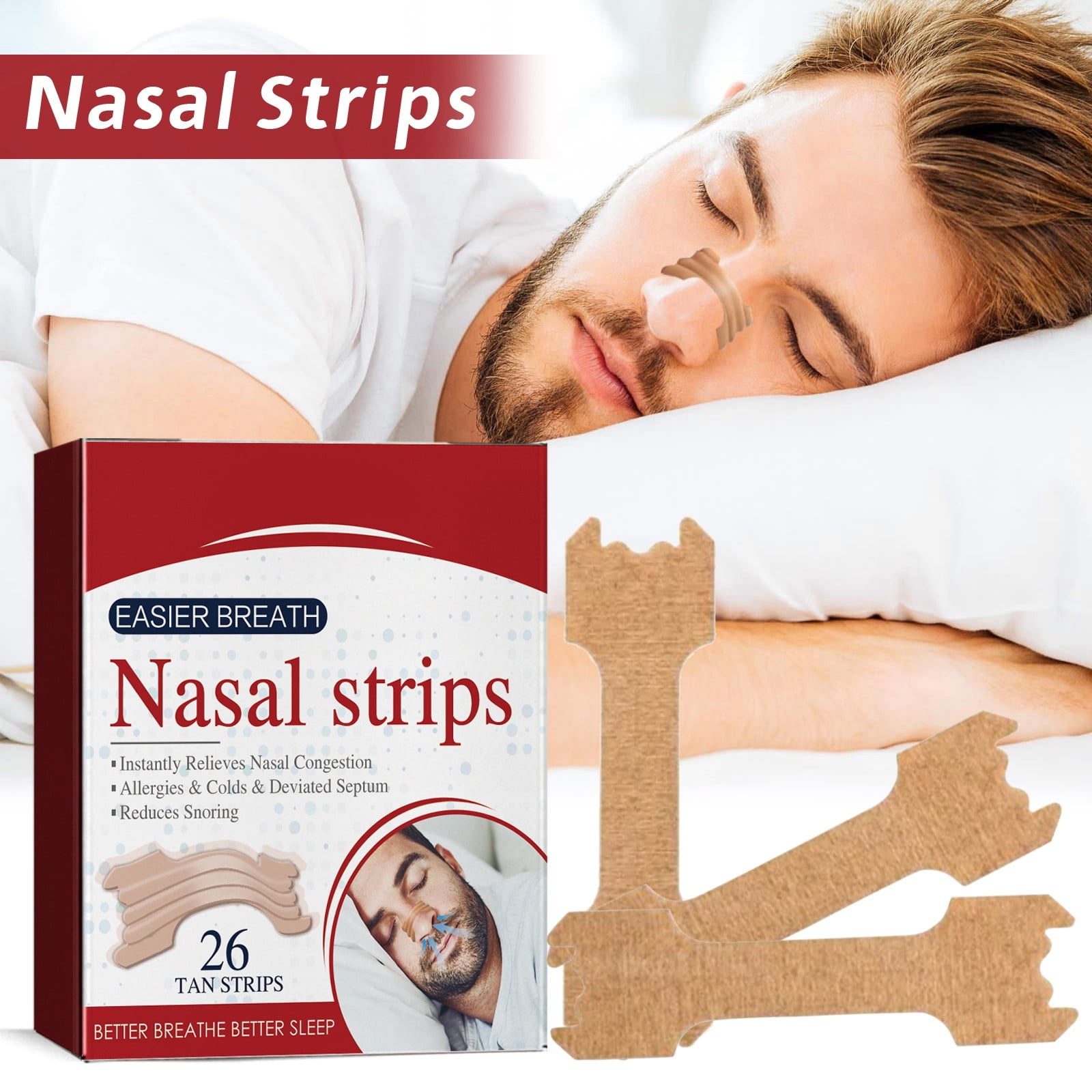 KOKOI Extra-Strength Nasal Strips, Tan 28 ct | Works Instantly, Breathe ...