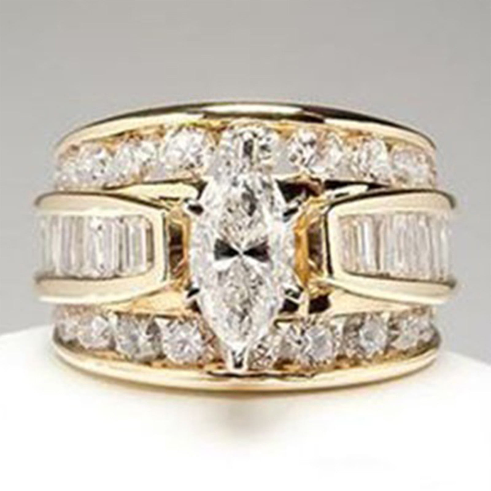 Customer reviews for KOKOI Wedding Ring Set for Women 14K Gold Plated ...