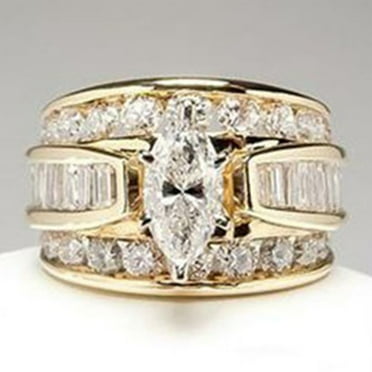 Dreamofdazzles Jewels 2.30 Ctw Marquise Cut White Diamond Wedding ...