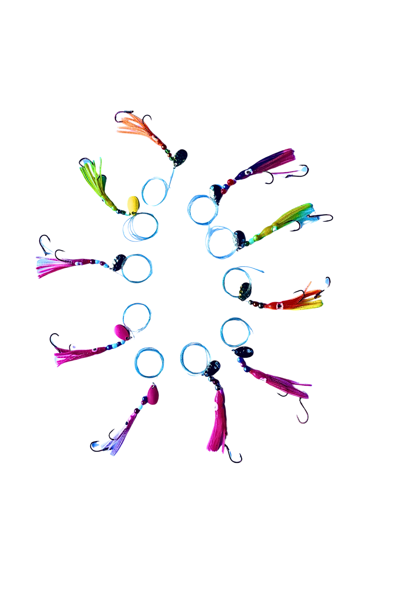 KOKOPROS Hoochies 10 Pack: Luminous Soft Lure for Kokanee Salmon and ...