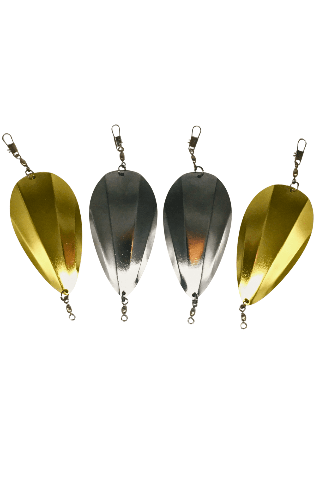 KOKOPROS Kokanee Salmon 4 1/2 in Golden Jet & Silver Jet Dodgers 4 PK ...