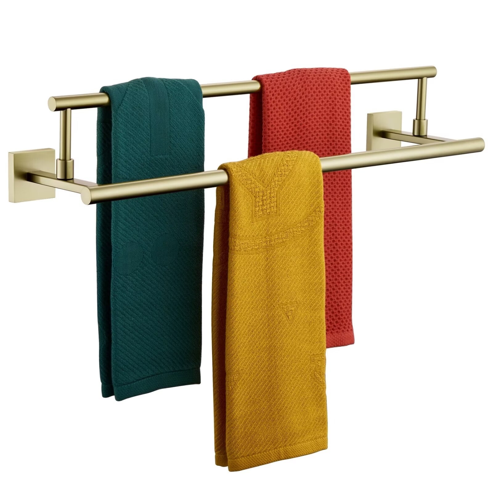 KOKOSIRI 24-Inch Towel Bars Double Bath Towel Rails Bathroom Holder ...
