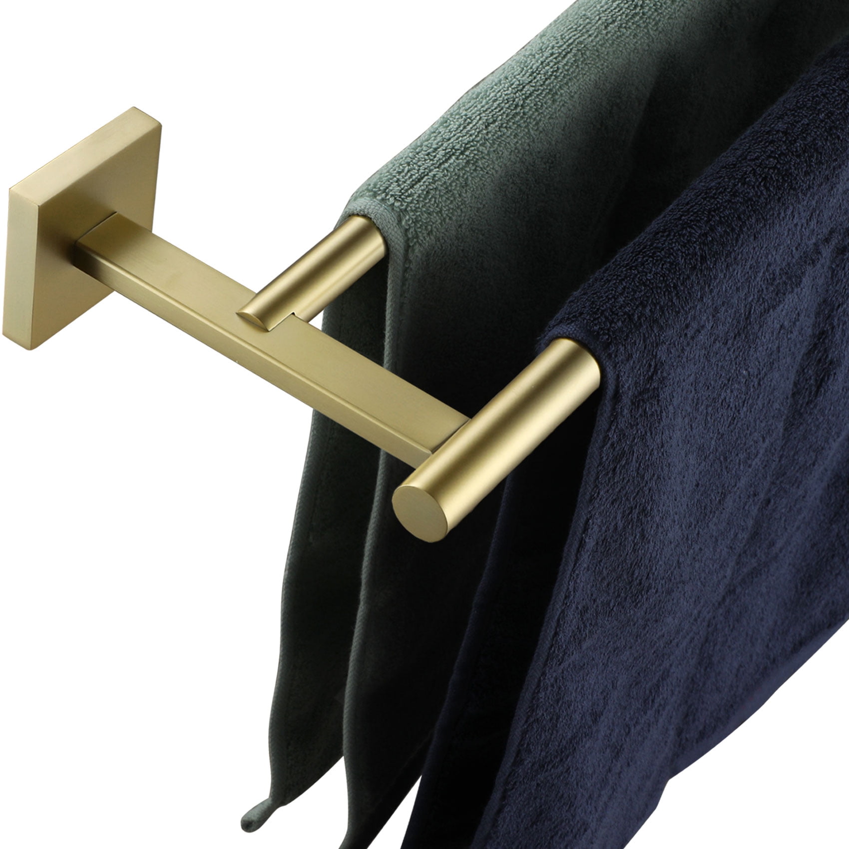 KOKOSIRI 32 Inch Double Towel Bar Bathroom Towel Holder Bath Towel ...