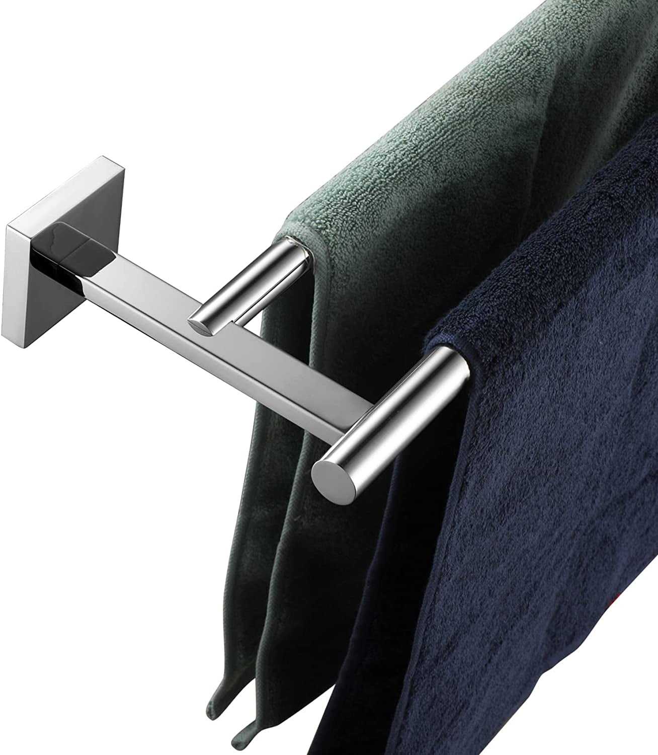 KOKOSIRI 32 Inch Double Towel Bar Bathroom Towel Holder Bath Towel ...