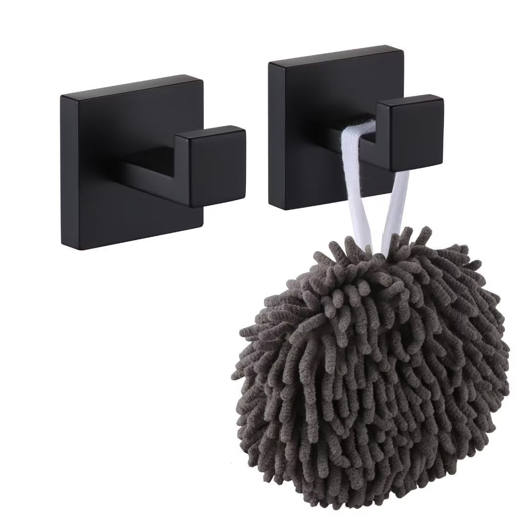 KOKOSIRI Square Bath Towel Hook, Stainless Steel Wall Mounted Robe Coat ...