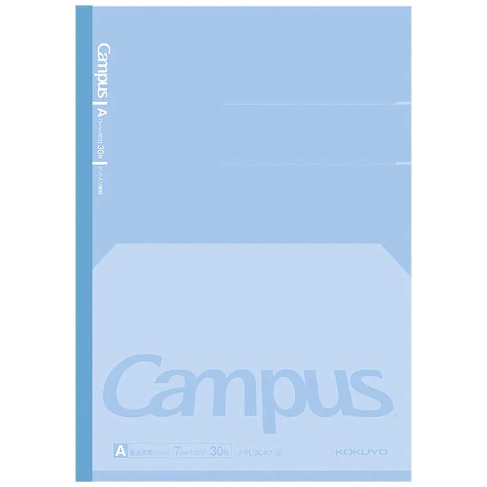 KOKUYO Campus Feels Flat Notebook, Dot A 7mm Ruled, Semi-B5, 30 Sheets ...
