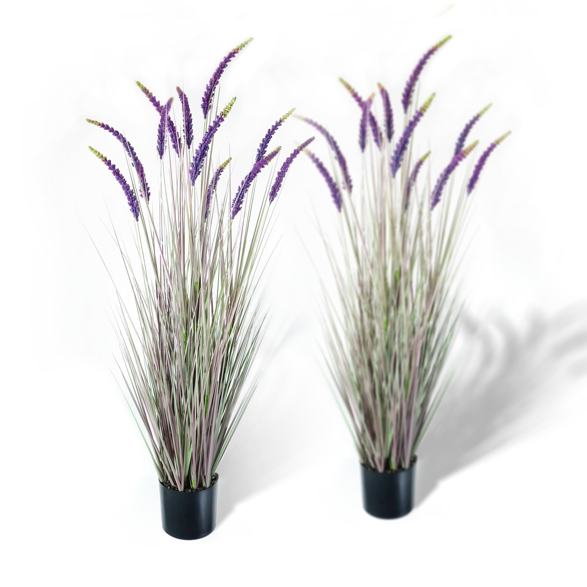 KOL 5ft 2-Pack Faux Veronica Spiked Speedwell Grass, 59in Artificial ...
