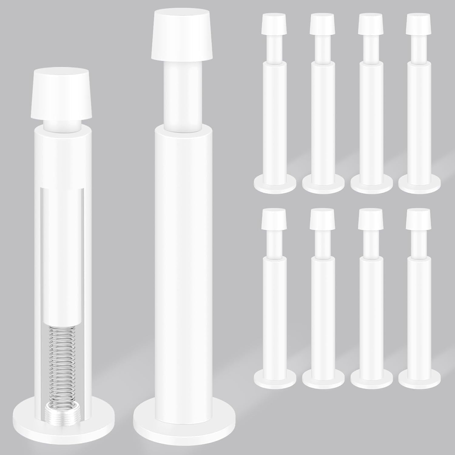 KOLAKO Door Stoppers, 10 Pack Spring Door Stops for Inside Doors, 4.4 ...