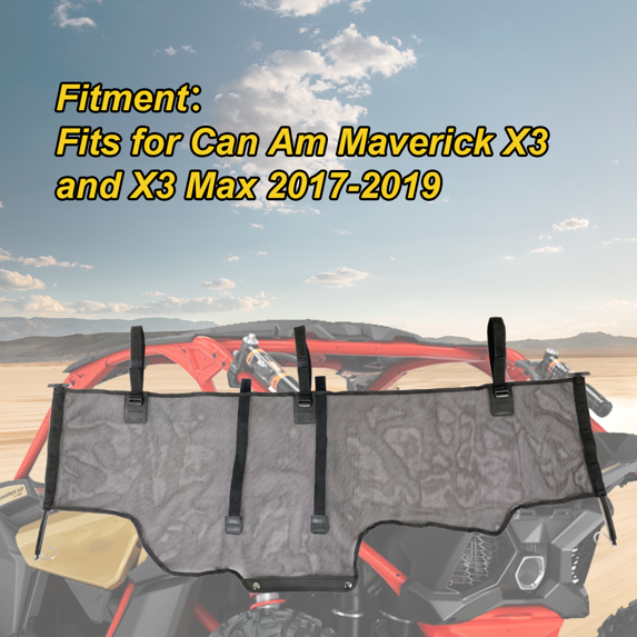 KOLEMO Rear Side Window Shade Shield Net Cover for UTV Can-Am Maverick ...