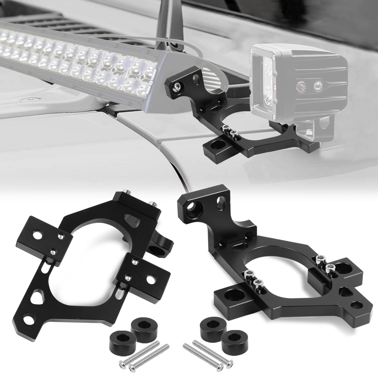 KOLEMO for Jeep Wrangler JL Front Cover 42inch LED Hood Light Bar ...