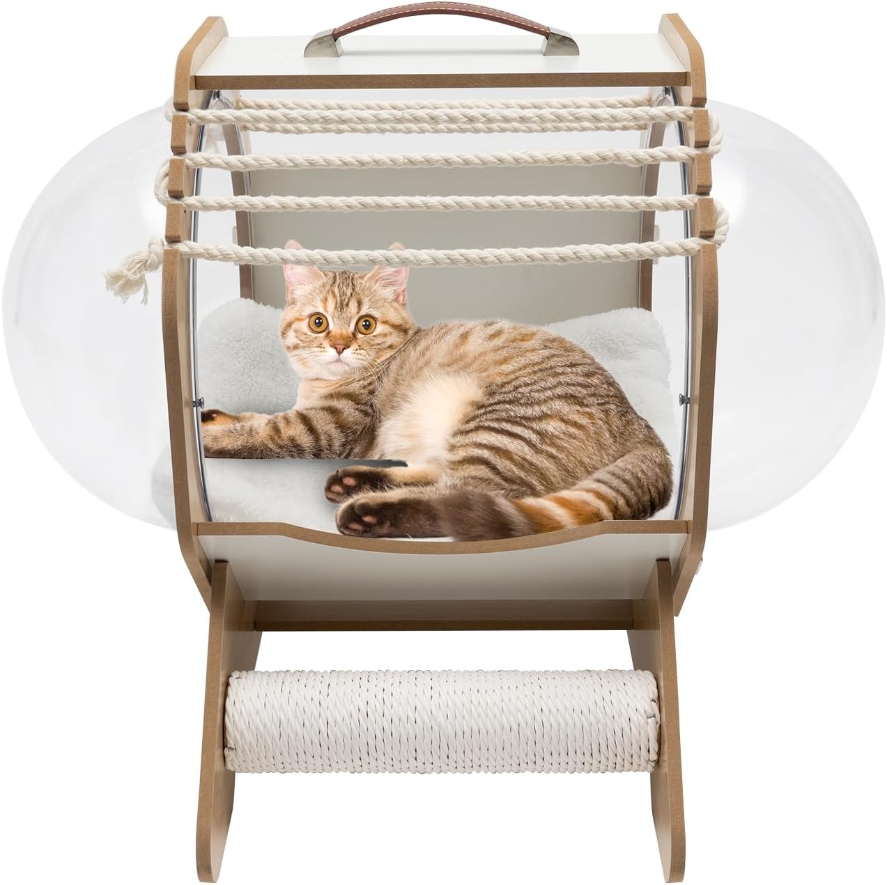 KOLHGNSE Cat House Cat Bed with Cat Scratching Post, Cat Beds for ...
