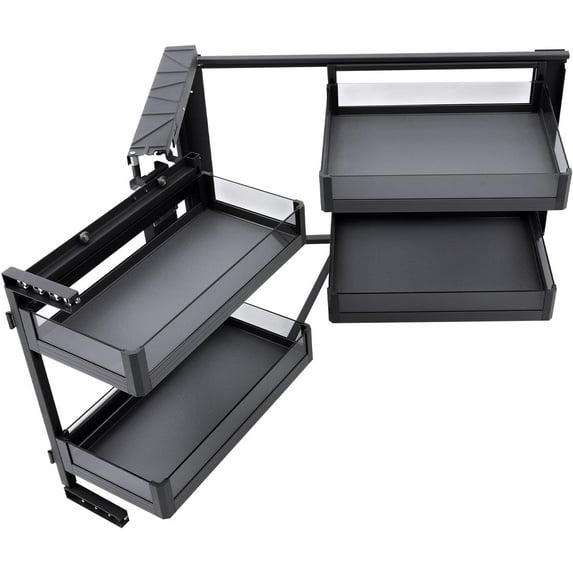 KOLHGNSE Full Extension Blind Corner Pull Out Organizer, 270° Swing Out ...