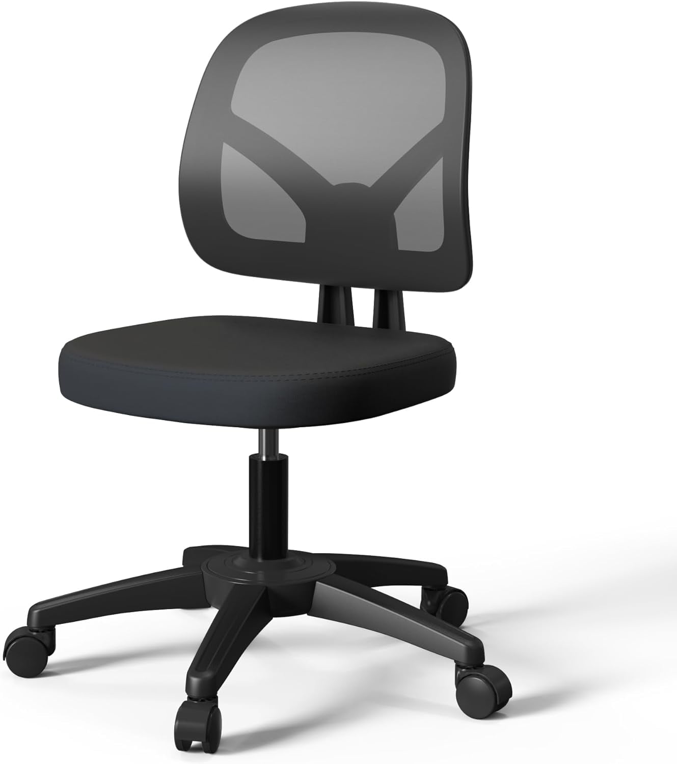 KOLLIEE Armless Mesh Office Chair Ergonomic Small Desk Chair No Arms ...