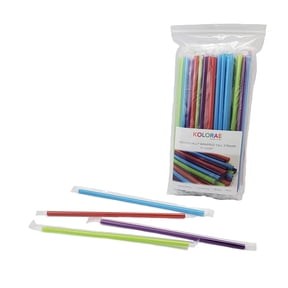 Comfy Package 10” Straight Long Disposable Straws, Assorted 500-Pack ...