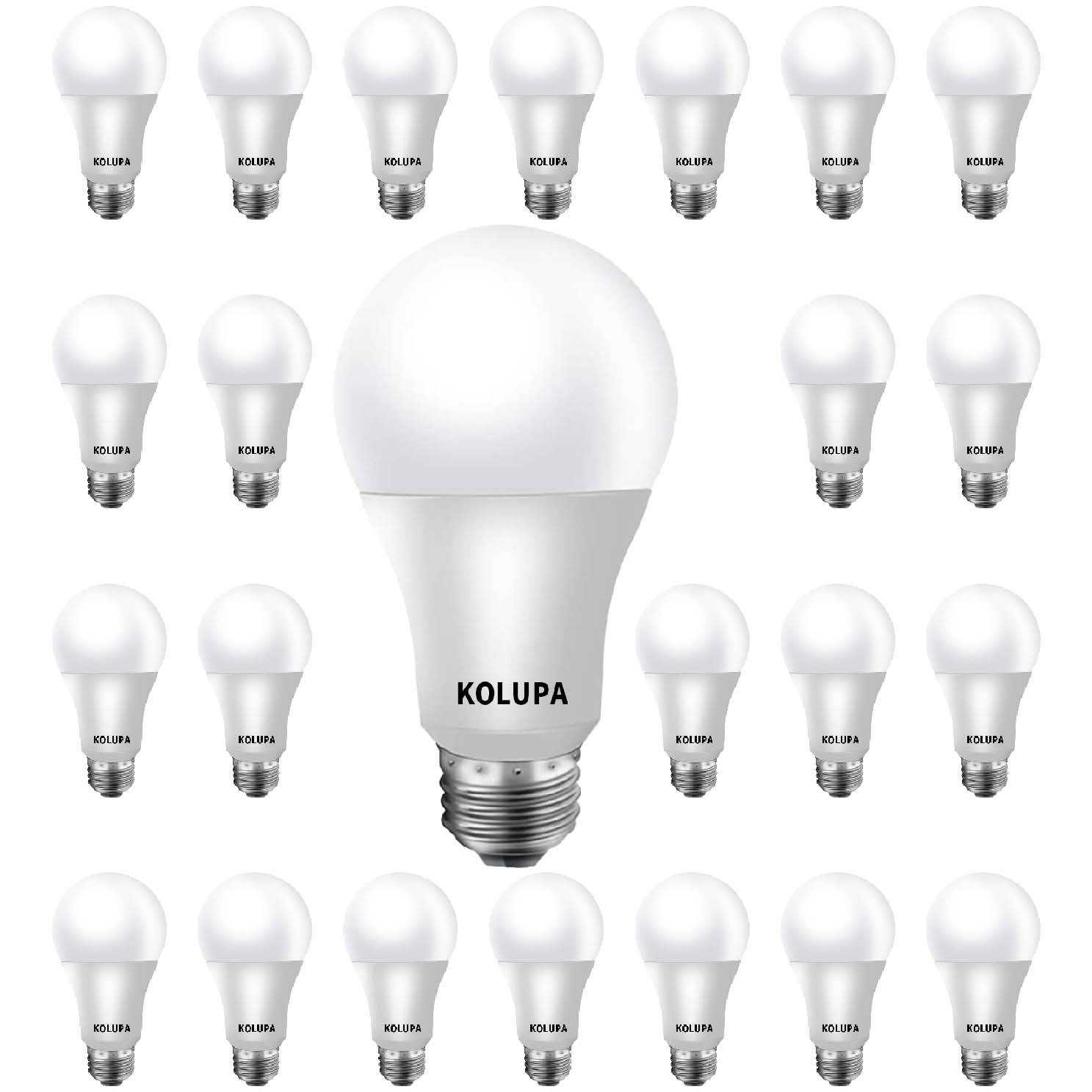 KOLUPA Non-Dimmable 5000K LED A19 LED Light Bulb,24 Pack - Walmart.com